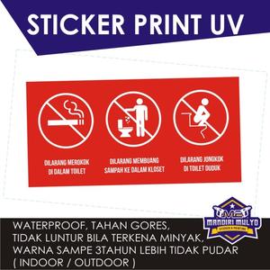 Jual H3t STICKER DILARANG MEROKOK - MEMBUANG SAMPAH - JONGKOK DI KLOSET ...