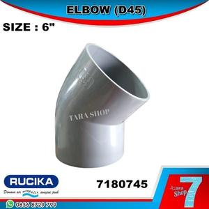 Jual Sambungan Pipa Fitting knee Elbow Keni D 45 6 inch Pvc Rucika ...