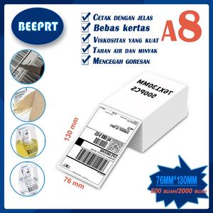 Jual STIKER WAYBILL 78X120MM 500 LEMBAR KERTAS PRINTER TERMAL A8-J&T ...