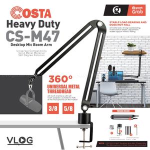 Jual COSTA CS-M47 Professional Stand Mic Adjustable (No Spring System ...