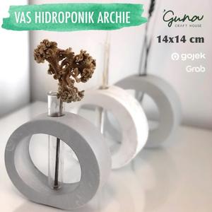 Jual Vas Bunga Hidroponik Archie - Vas Semen Tabung Kaca - Concrete ...