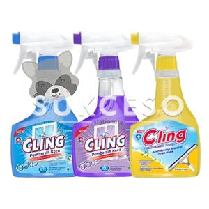 Jual Cling Pembersih Kaca Spray 440ml / Botol Semprot Glass Cleaner ...