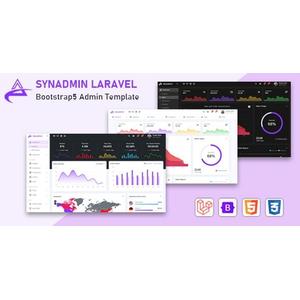 Jual Bootstrap 5 - Synadmin V1.0 Admin Dashboard Template (Html, Laravel) #Original[Grosir ...