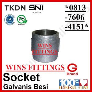 Jual Socket drat dalam polos 1/2" BESI GALVANIS GLV GIP 0.5" fitting ...