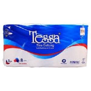 Jual PTR tissue tessa toilet roll 300 sheet 3 ply 8 roll - Kota Bandung ...