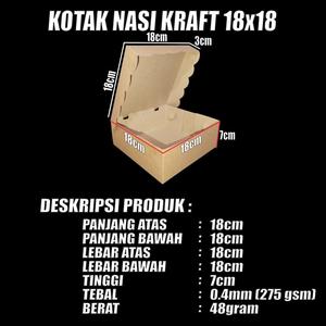 Jual S1NI! Kotak Nasi Tebal u Katering Dus uk 18x18 / 20x20 Duplex ...