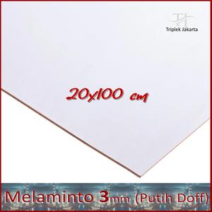 Jual Triplek Melamin 3mm 20x100 cm | ISI 2 LEMBAR | Putih Doff 1 Muka ...