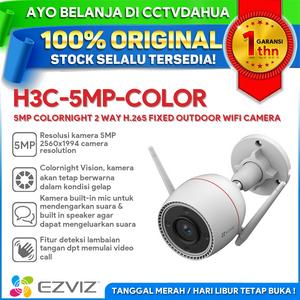 Promo EZVIZ H3C-5MP-COLOR 5MP COLORNIGHT 2 WAY H.265 FIXED OUTDOOR WIFI ...