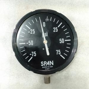 Jual SPAN Compound Gauge Dial 4" -75 to 0 to 75psi 1/4" NPT Bottom Best ...