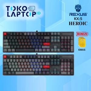 Jual CO Rexus Heroic KX5 / KX-5 RGB Mechanical Gaming Keyboard Fullsize ...