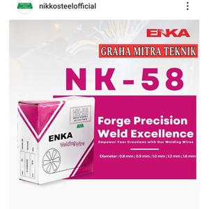 Jual READY KAWAT LAS ENKA NK-58 DIAMETER 0,8MM - AWS ER 70S-6 (GMAW) MIG WIRE CO2 - Jakarta ...