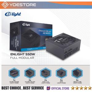 Jual ENLIGHT PSU 550 WATT 80 PLUS BRONZE SEMI MODULAR BLACK EDITION ...