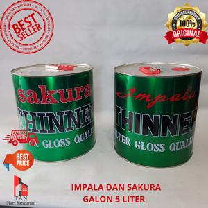 Jual Thinner Tiner Impala Sakura Galon 5 L Liter Pengencer Cat Promo ...