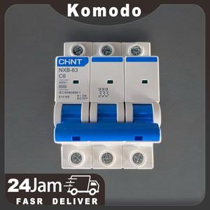 Jual MCB CHINT MCB 3 Pas 3 Phase 3P 6KA 10A 40A NXB-63 ampere AC220V-480V kontaktor 3 phase ...