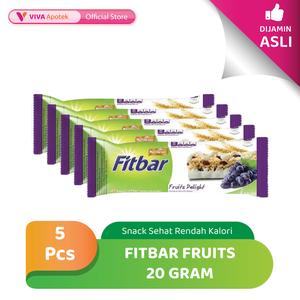 Jual Fitbar Fruits Snack Sehat Rendah Kalori 20 Gram (Pack - 5 Pcs ...