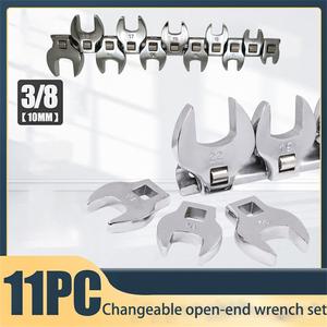 Jual Drive Crowfoot Wrench Set Metric Crow Feet Ratchet Spanner 3/8 ...