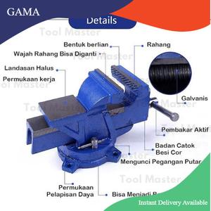 Jual Tool Master Catok Clamp 5'' catok paron Ragum Klem Catok Meja ...