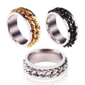 Jual Cincin Rantai Anti Alergi Pria / Cincin Chain Titanium Pembuka ...