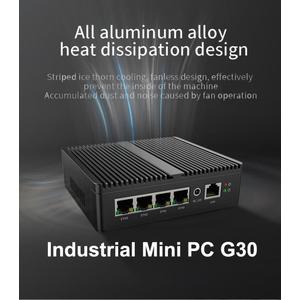 Jual PTR Industrial Mini PC G30 Intel N5105 Fanless 4x LAN i225V3 2.5G ...