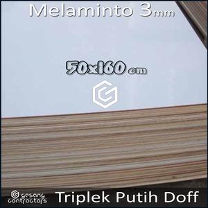 Jual Triplek Melamin 3mm 50x160 cm | Putih Doff 1 Muka | 3 mm 50x160 cm ...