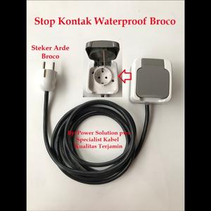 Jual Kabel listrik extension stop kontak broco waterproof 2x2.5mm 10M ...