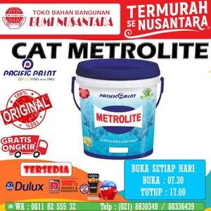 Promo Cat Metrolite Putih 3L/4,3kg Cat Tembok Metrolite Putih - Kota ...
