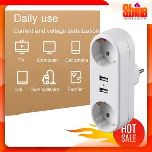 Jual Stop Kontak Dinding EU Plug Double Hole Wall Socket 16A 250V ...