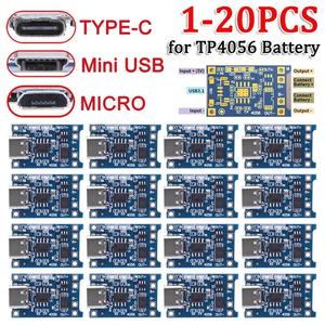 Jual 20pcs 5V 1A Micro/Type-c/Mini 18650 TP4056 Lithium Battery Charger ...