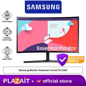 Promo Samsung Monitor Essential Curved S3 S36C VA 75Hz S24C366 Cicil 0% ...