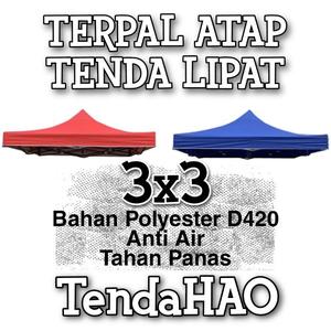Jual Terpal Atap Tenda Lipat Ukuran 3x3 Meter - Atap 3x3 Merah ...