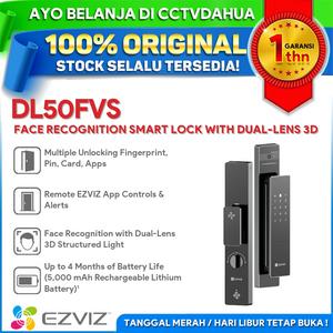 Promo EZVIZ DL50FVS FACE RECOGNITION SMART LOCK WITH DUAL-LENS 3D ...