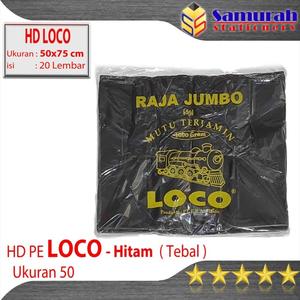 Jual Plastik HD Loco Hitam 50 Tebal / Kantong Kresek Raja Jumbo 1.000 ...