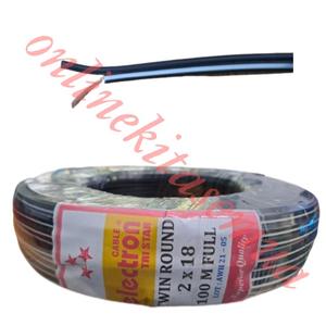 Jual New Product Kabel Led Strip Tr Twin Round 2X18 Serabut Hitam Putih ...