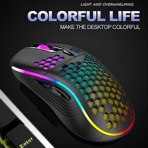 Jual Wireless Gaming Mouse Mouse with Honeycomb Shell Side Buttons ...