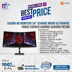 Jual XIAOMI MI MONITOR 34" G34WQI WQHD ULTRAWIDE 180HZ CURVED GAMING ...