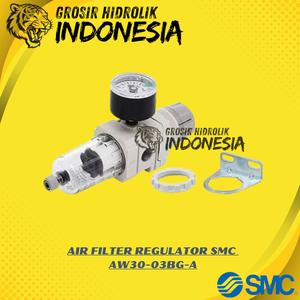 Jual AW30-03BG-A PNEUMATIC AIR FILTER REGULATOR DRAT 3/8 INCH SMC AW30 ...