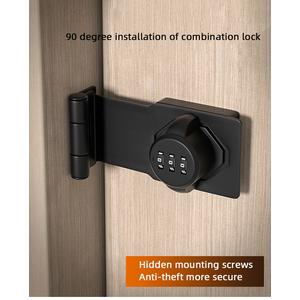Jual 90 degree combination lock latch bolt latch door hitch sliding ...