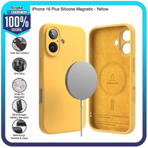 Promo Ringke iPhone 16 Plus Silicone Magnetic Yellow Casing Magsafe ...
