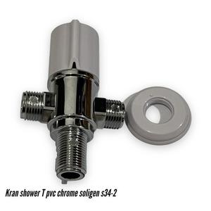 Jual Stop kran closet cabang 2 pvc chrome S34-2 Soligen - Jakarta Utara ...