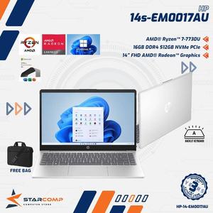 Jual HP 14s EM0017AU Ryzen 7-7730U 16GB 512GB 14" FHD Backlit W11 OHS ...