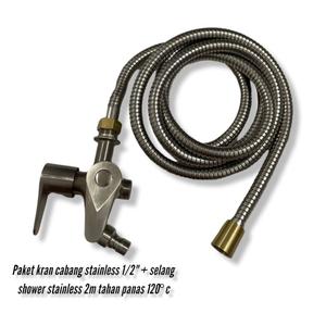 Jual Paket kran cabang stainless Oracle + selang shower stainless ...