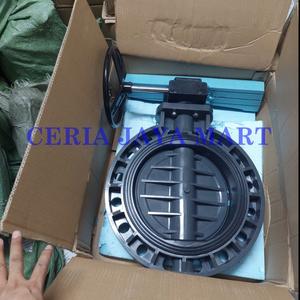 Jual Butterfly Valve PVC 12" Inchi DN300 w/ Gear Handle Gear Model - 12 ...