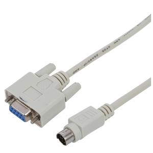 Jual DB9P to 8P Mini Din RS232 Download Cable White 8.2 Ft for PLC DVP ...