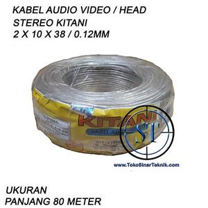 Jual 1 ROL ISI 80 METER Kabel Head KITANI Transparan Silver Stereo isi ...