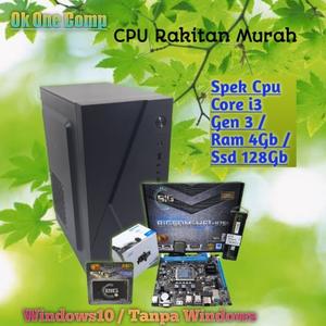 Jual Cpu Rakitan Core i3 Gen 3 ( 3240 ) // Mobo H61 // Ram 4Gb // Ssd ...