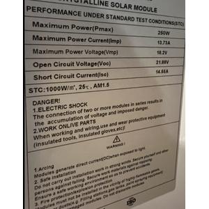 Jual PANEL SURYA SOLAR PANEL SOLARCELL 250WP MONO 250WP MONOCRYSTALLINE ...