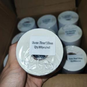 Jual UME! Label Thermal 78 x 100 Kertas Sticker Barcode 78x100 mm ...