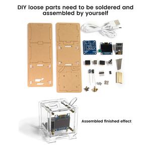 Jual ESP8266 DIY Electronic Kit Clock OLED Display Connect with Shell DIY Soldering Projection ...