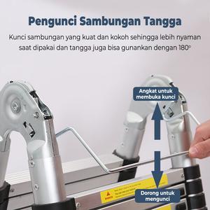 Jual Hot Promo! New!! Tangga Lipat Portable Teleskopik Ganda Serbaa 3 ...