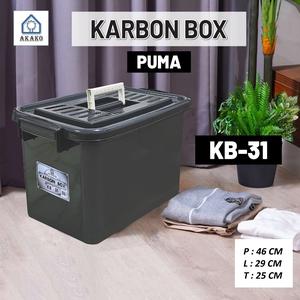 Jual Kontainer Box Plastik Container KARBON Box PUMA AKAKO FULL HITAM ...